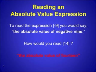 Absolute Value Notes | PPTX