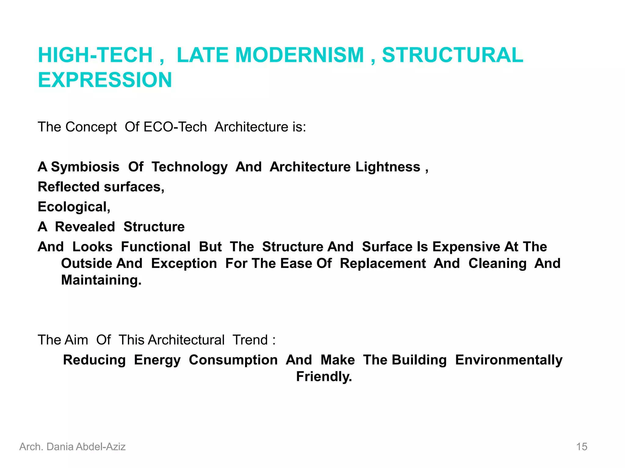 history of contemporary architecture - 20. Post Modern Movement, High ...