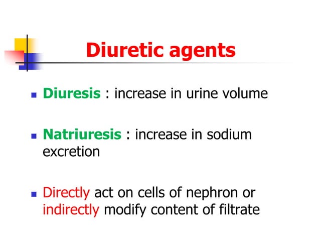20.Diuretics & Antidiuretics.ppt | Chemistry | Science