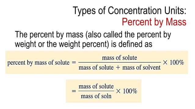 20. Concentration Units.pptx | Chemistry | Science