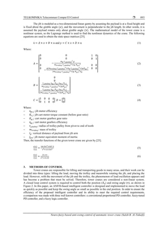 Neuro-fuzzy-based anti-swing control of automatic tower crane | PDF