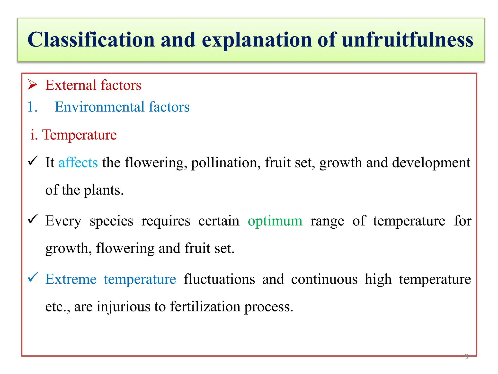 20. Unfruitfullness: its Causes and Control measures pptx | PPTX