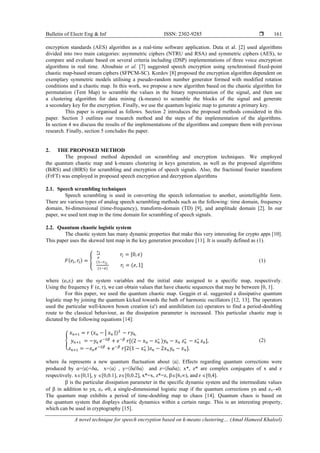 A novel technique for speech encryption based on k-means clustering and quantum chaotic map | PDF