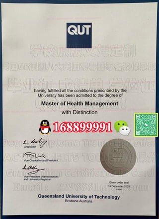 Queensland University of Technology degree offer diploma Transcript | PDF