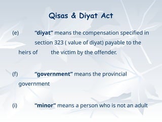 20. Qisas & Diyat Act.pptx forensic files | PPTX