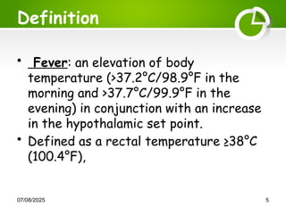 20. Approach to a child with fever Seminar.pptx