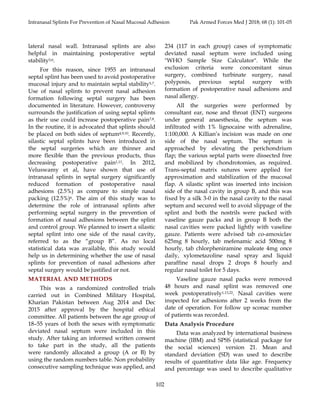 Intranasal Splints For Prevention of Nasal Mucosal Adhesion | PDF | Ear ...