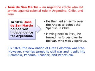 20.3 revolutions in latin america | PPT