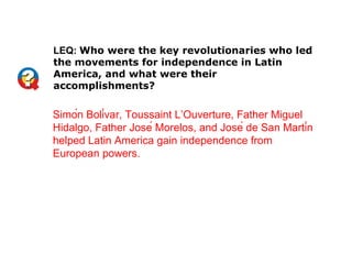 20.3 revolutions in latin america | PPT