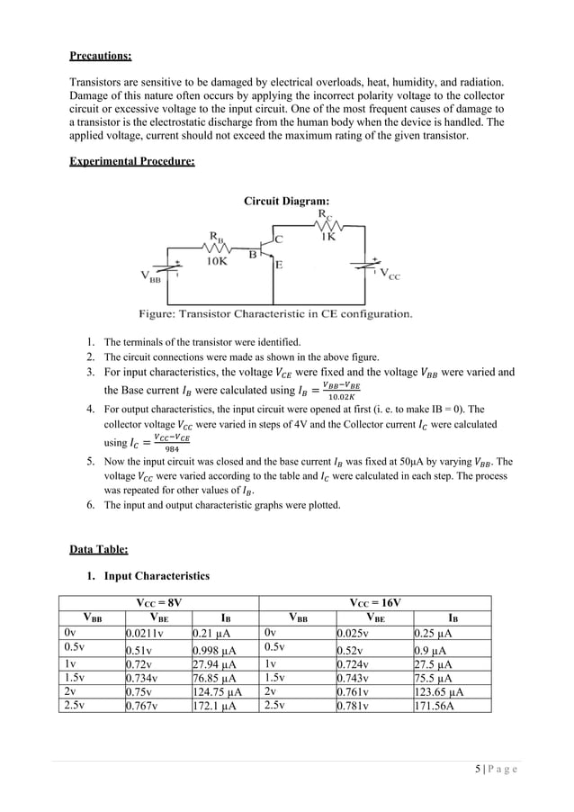 Study of Transistor Characteristics in Common Emitter Amplifier.pdf ...