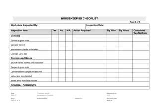20.4 housekeeping checklist | DOC
