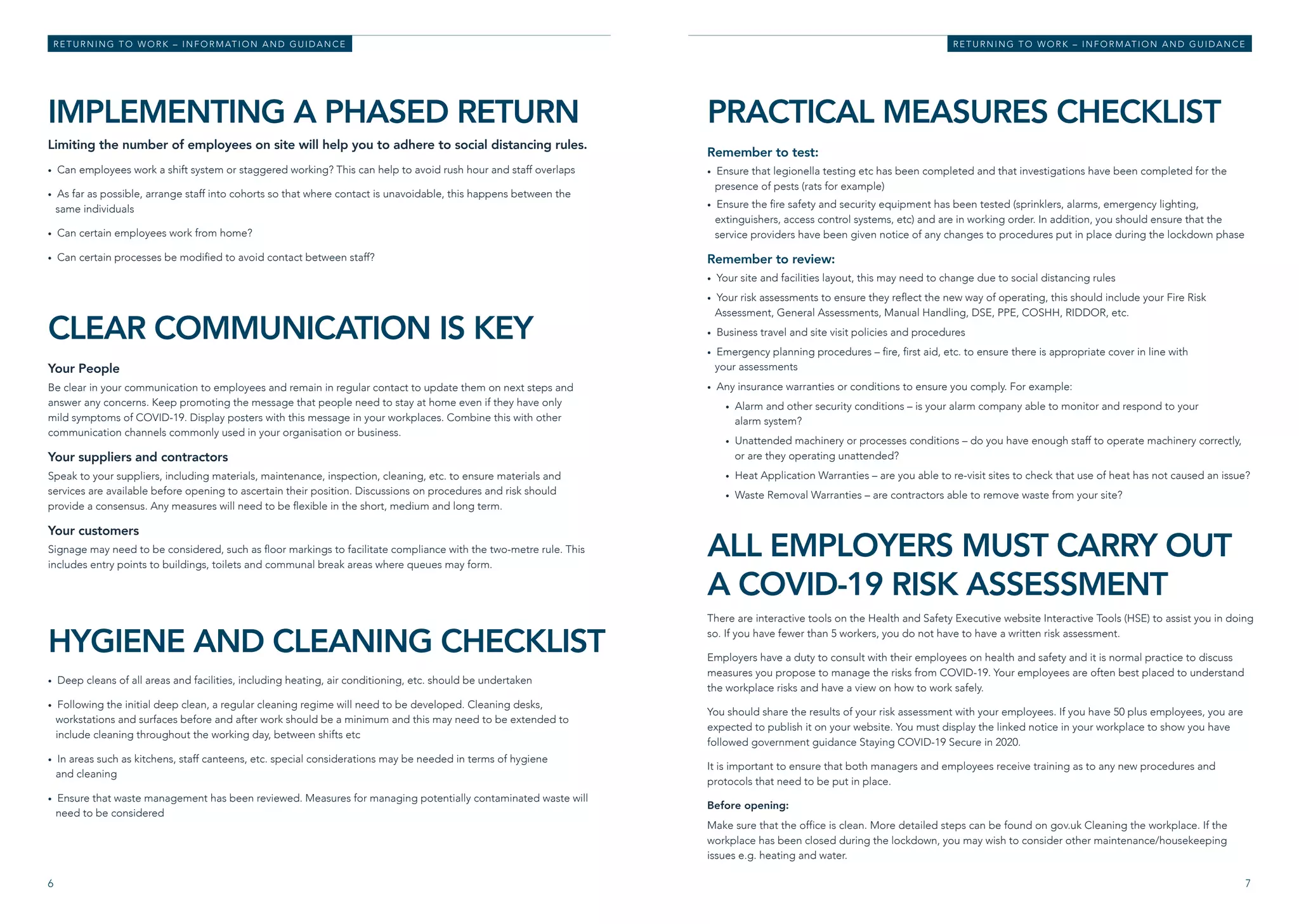 Return to work guidance pack | PDF