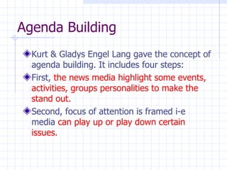 agenda setting | PPT