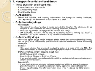 Antidiarrhoeals Drugs | PPTX