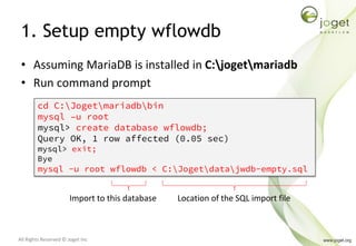 Joget Workflow v6 Training Slides - 20 - Basic System Administration | PPT