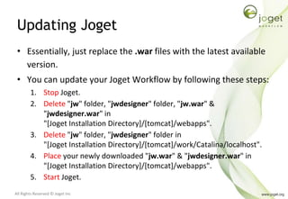 Joget Workflow v6 Training Slides - 20 - Basic System Administration | PPT