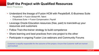 20 best practices for fusion hcm cloud implementation | PDF