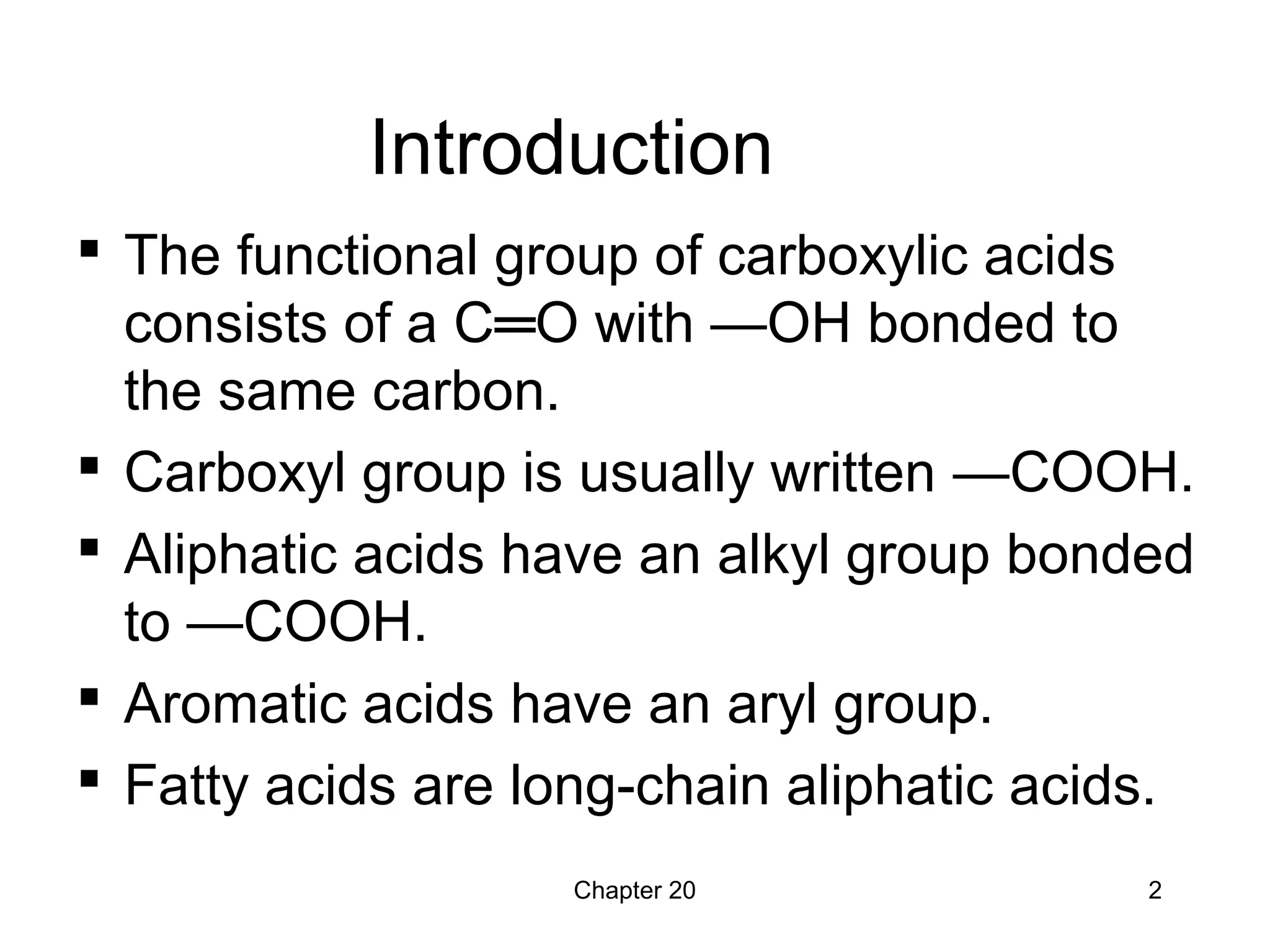 20 - Carboxylic Acids - Wade 7th | PPT