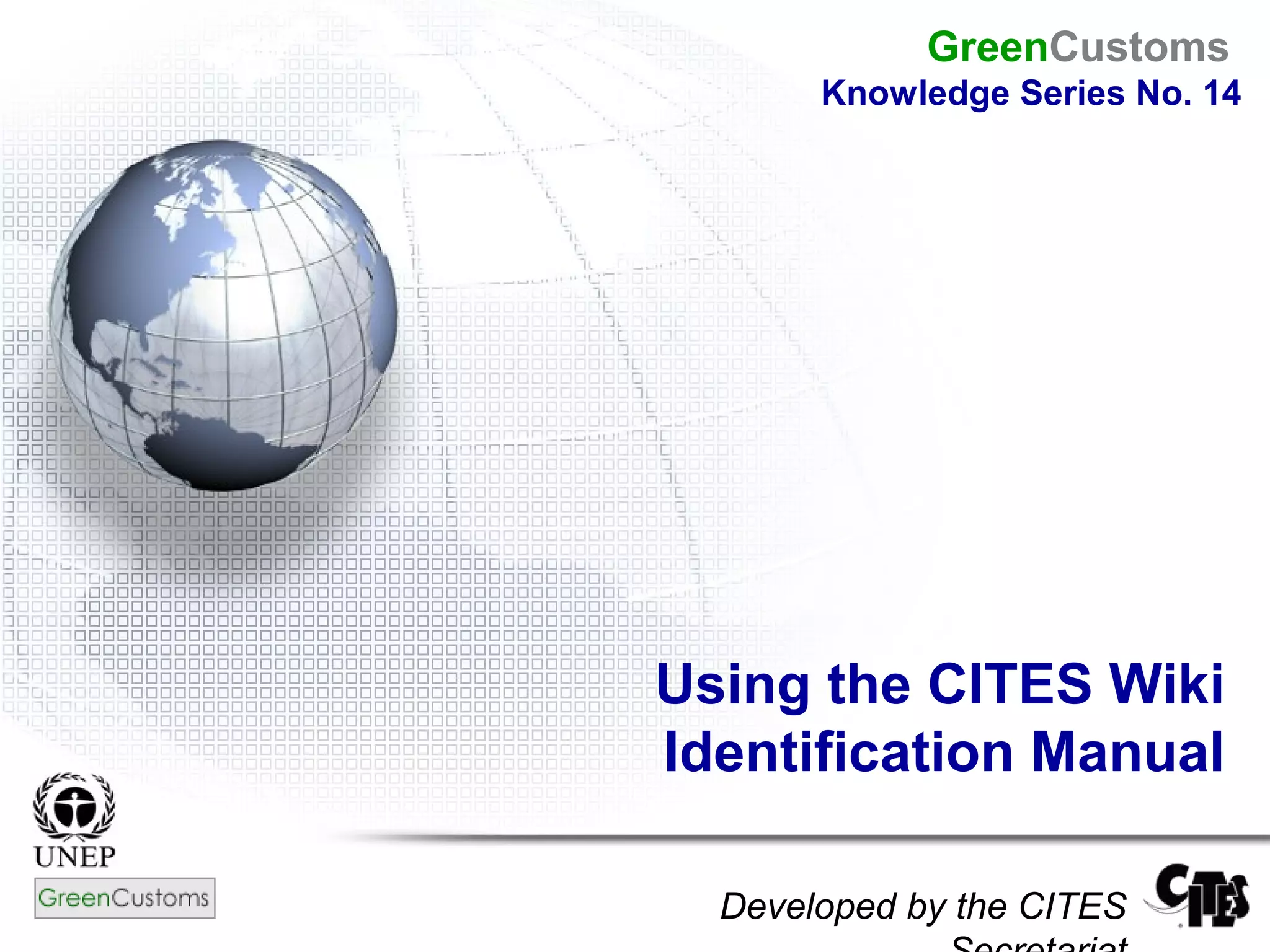CITES-Wiki Identification Manual | PPT