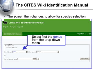CITES-Wiki Identification Manual | PPT