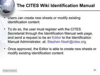 CITES-Wiki Identification Manual | PPT