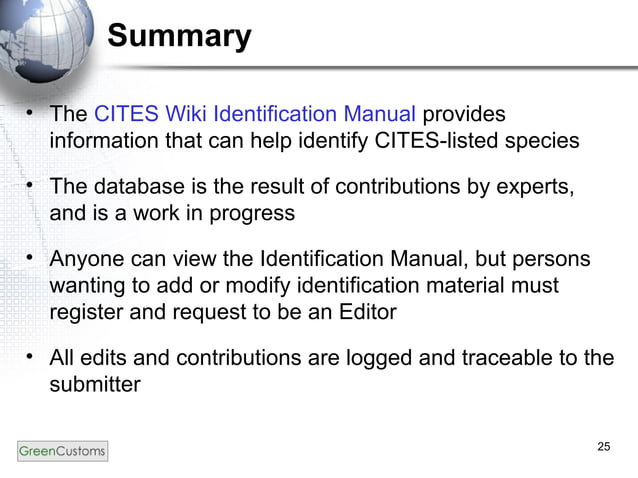CITES-Wiki Identification Manual | PPT | Desktop Publishing | Computer ...