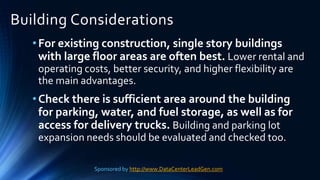 20 Data Center Site Selection Best Practices (SlideShare) | PPTX