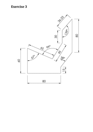 20 days-of-2d-cad-exercises-part-i | PDF
