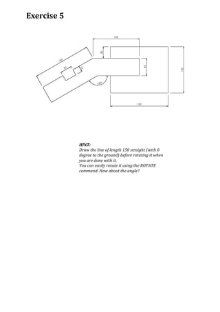 20 days-of-2d-cad-exercises-part-i | PDF