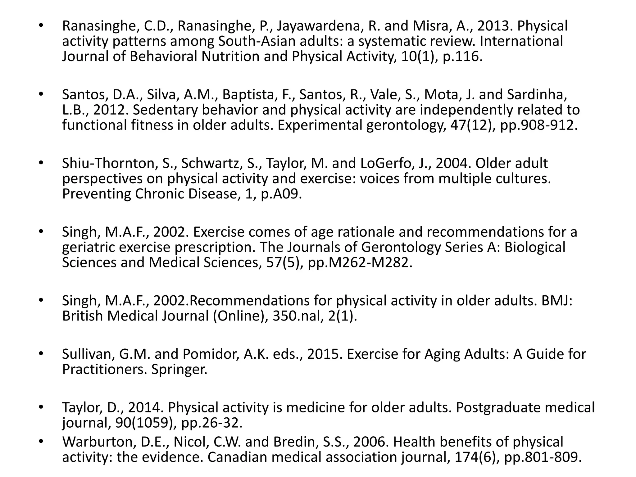Geriatric Exercise Prescription | PPTX