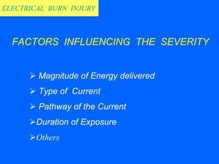 Electric burn injury Conference Presentation | PDF