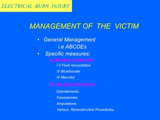 Electric burn injury Conference Presentation | PDF
