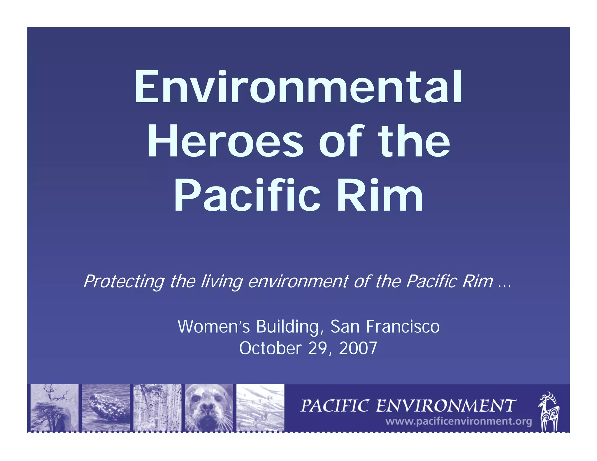 20 Environmental Heroes | PDF | Environmental Services Industry ...
