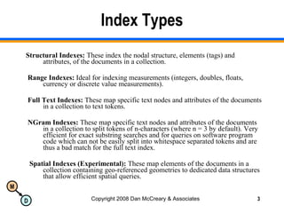 Indexing in eXist database | ODP