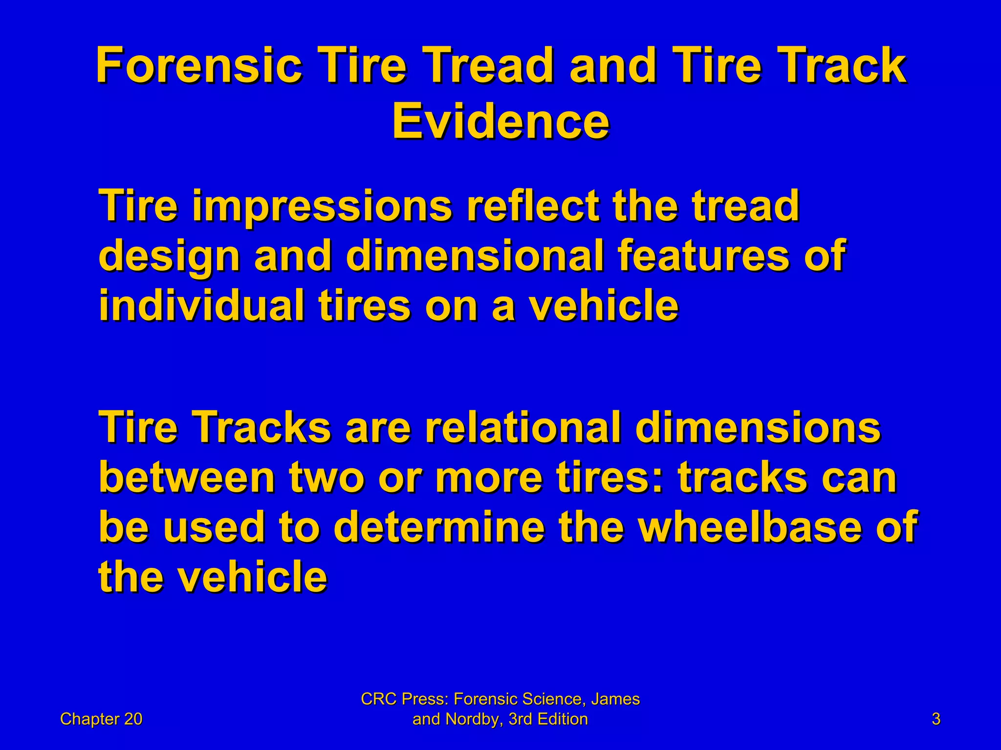 20 Forensic Science Powerpoint Chapter 20 Forensic Tire Impress | PPT