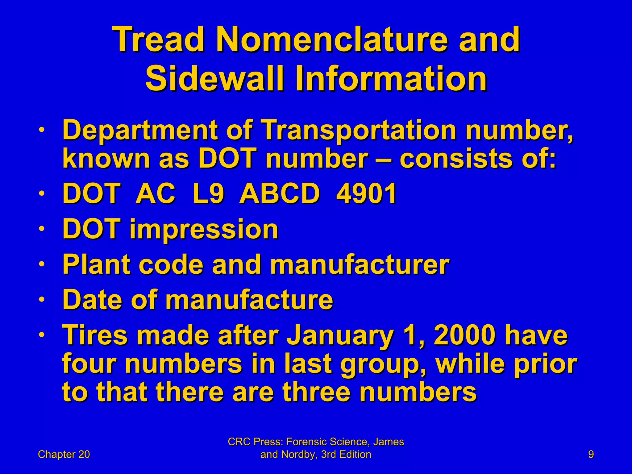 20 Forensic Science Powerpoint Chapter 20 Forensic Tire Impress | PPT