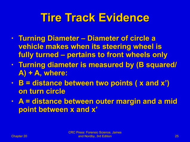 20 Forensic Science Powerpoint Chapter 20 Forensic Tire Impress | PPT ...
