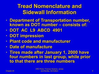 20 Forensic Science Powerpoint Chapter 20 Forensic Tire Impress | PPT