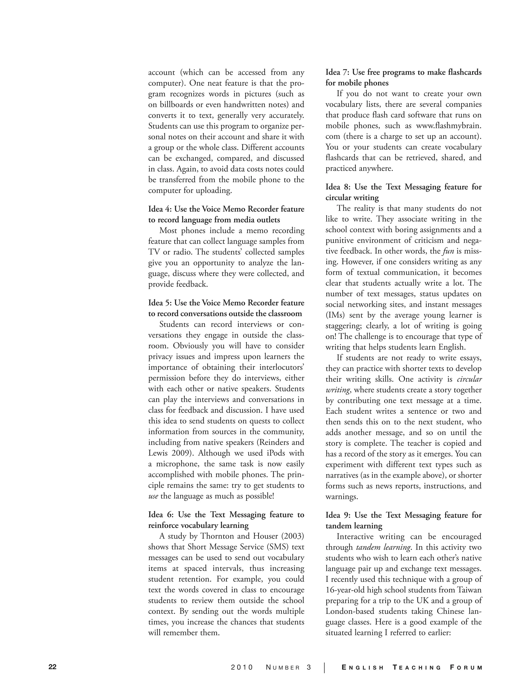 20 ideas-for-using-mobile-phones-in-language-classroom- | PDF