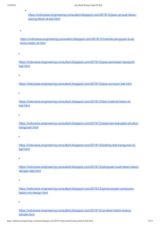 20 jasa hand boring tanah di bali | PDF