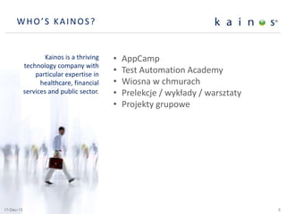 Prezentacja firmy Kainos | PPTX