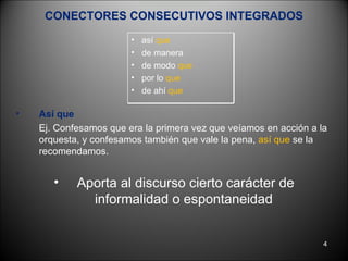 20. Los Conectores Consecutivos | PPT