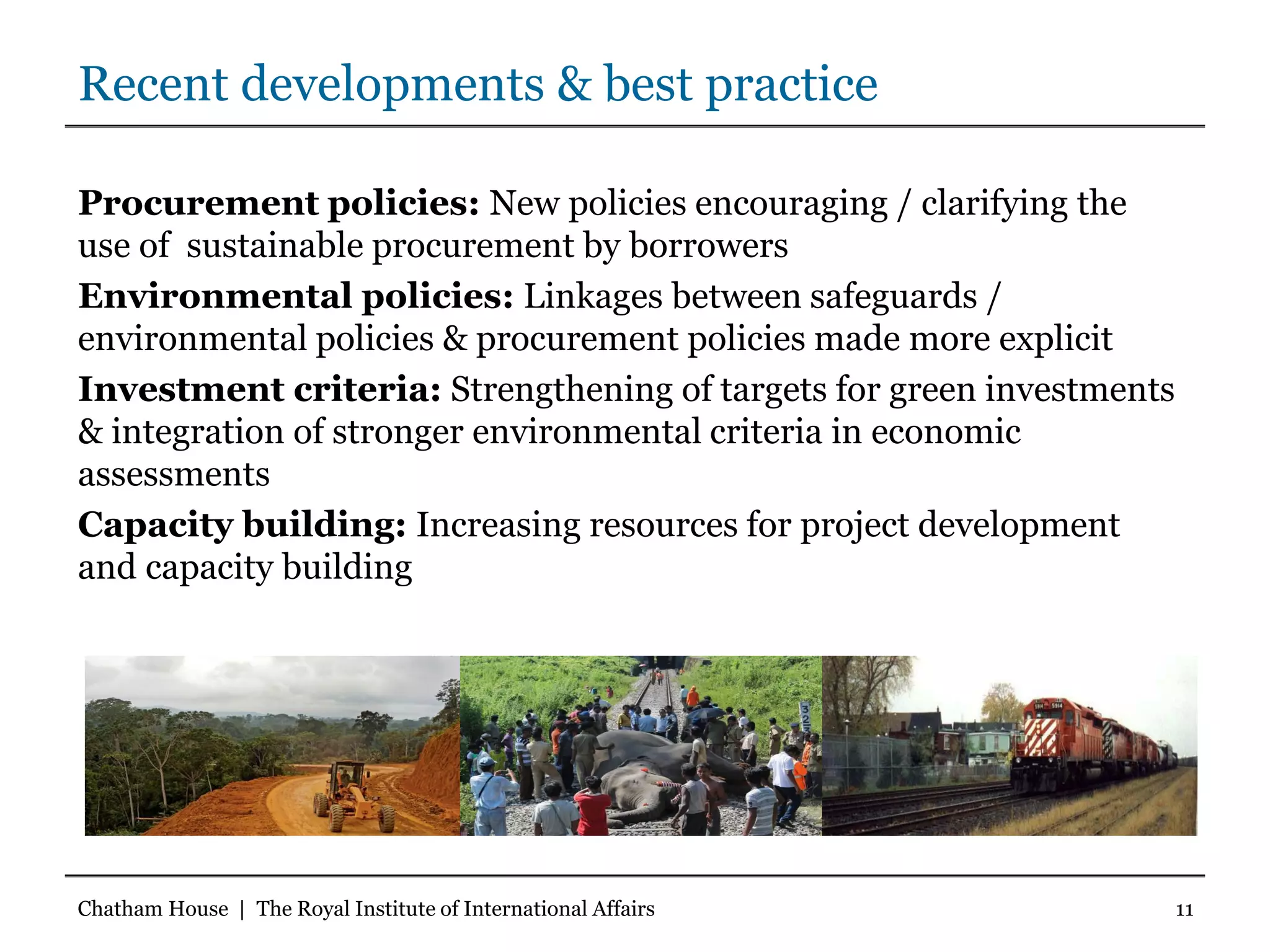 Implementing standards for sustainable infrastructure: the role of ...