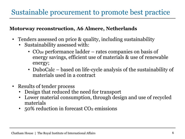 Implementing standards for sustainable infrastructure: the role of ...