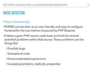 20 PHP Static Analysis and Documentation Generators #burningkeyboards | PDF