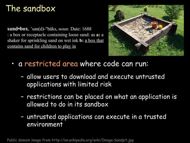 Sandboxing (Distributed computing) | PPT