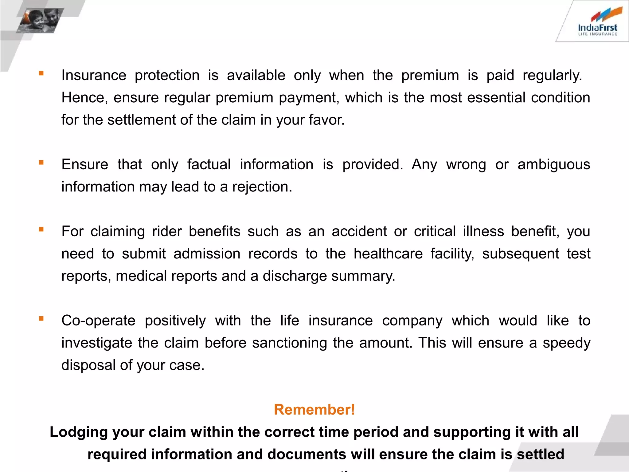 Securing a hassle free Insurance claim | PPT