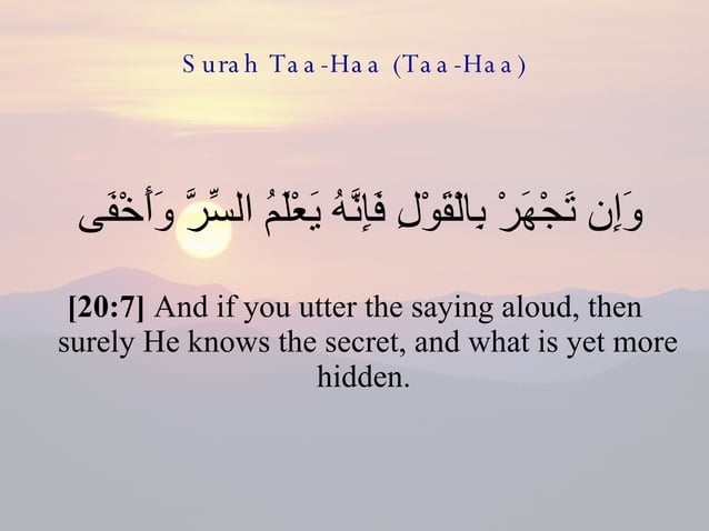 20 Surah Taa Haa (Taa Haa) | PPT
