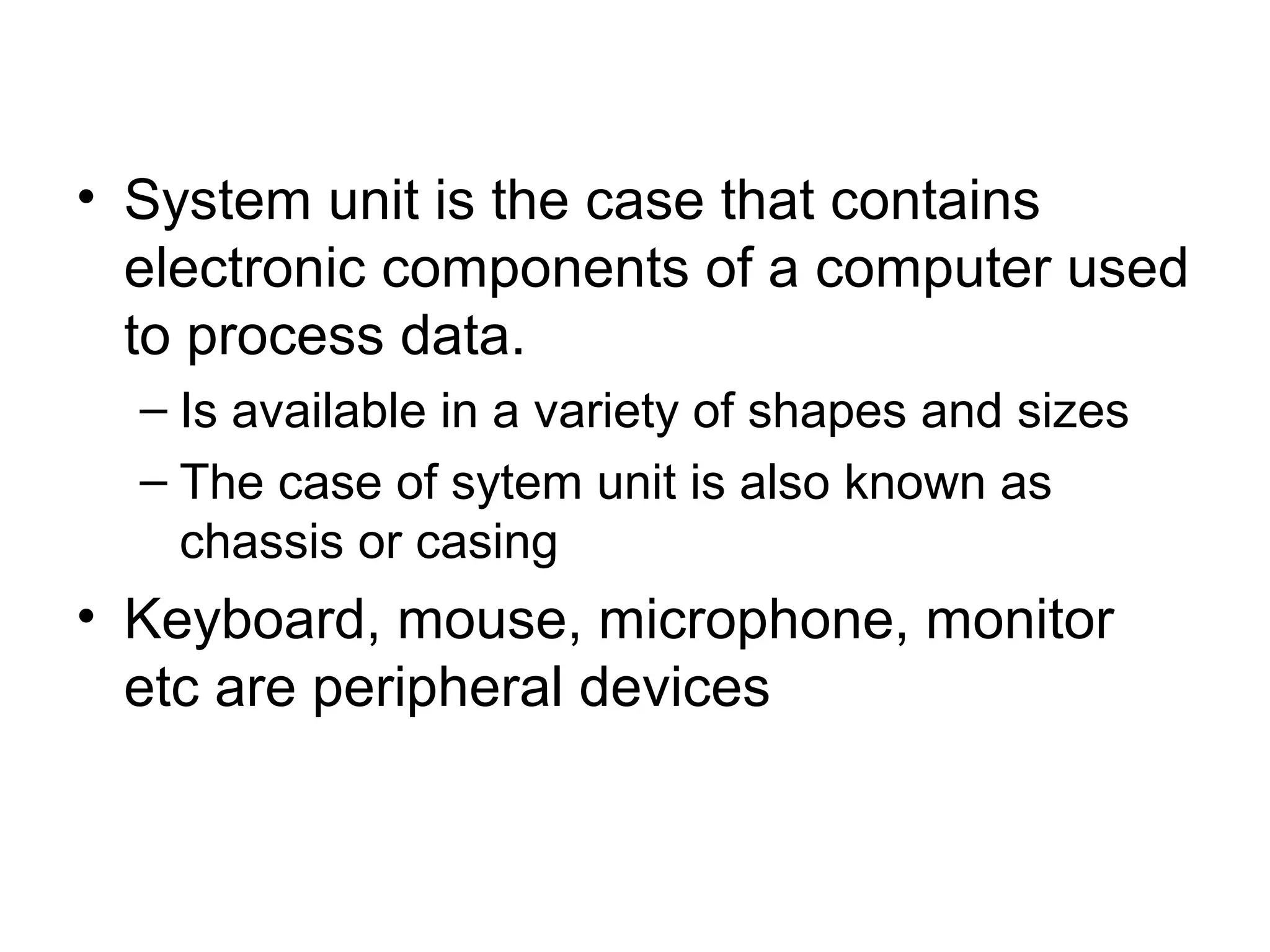 20 the components of the system unit | PPT