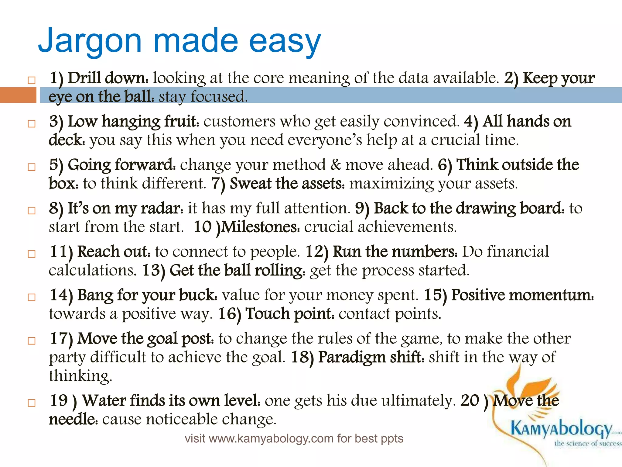 20 Management Phrases Every Manager Should Know | PPSX